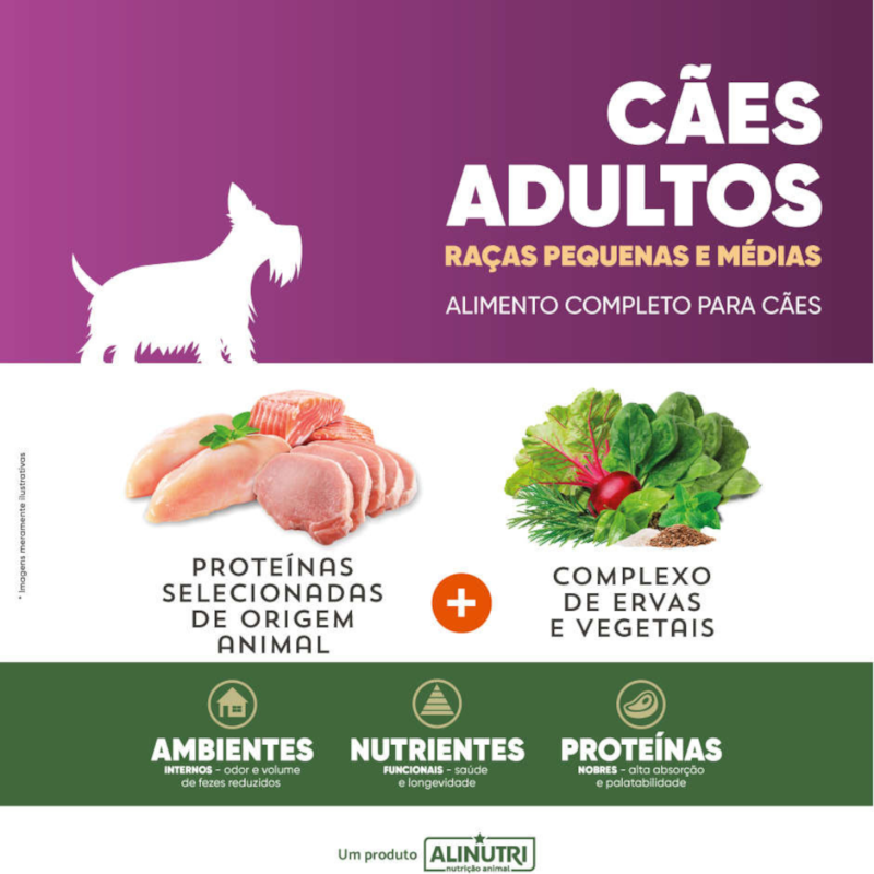 Ração Nature Formula Cães Adultos Porte Pequeno e Medio - Pet Cães e Cia