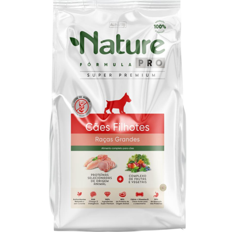 Ração Nature Fórmula Pro para Cães Filhotes Raças Grandes - Pet Cães e Cia