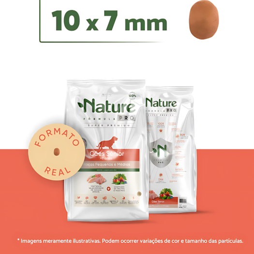 Ração Nature Fórmula Pro para Cães Sênior Raças Pequenas e Médias com 7 ...